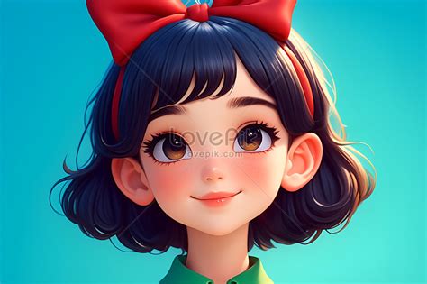 활기찬 애니메이션 소녀 아바타 일러스트 무료 다운로드 Lovepik