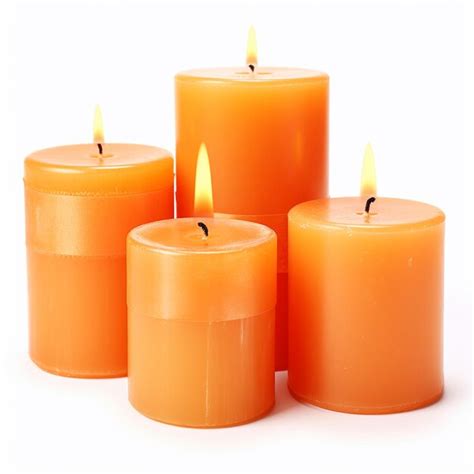 Premium Photo Orange Scented Candles