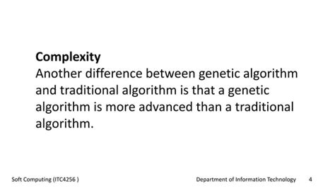 Genetic Algorithms Vs Traditional Algorithms PPT