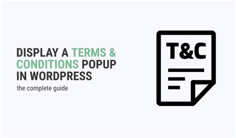 How To Display A Terms And Conditions Popup In Wordpress Popup Builder Plugin For Wordpress