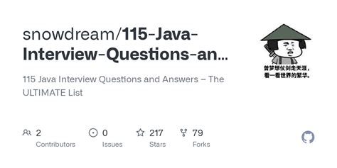 Github Snowdream115 Java Interview Questions And Answers 115 Java