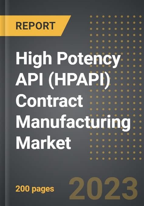 High Potency Api Hpapi Contract Manufacturing Market2023 Edition Analysis By Formulation
