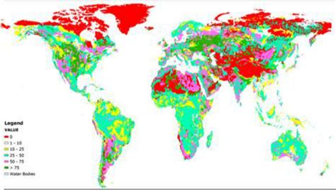The Soil Production Index Map Ranging From Zero As No Productivity Download Scientific Diagram