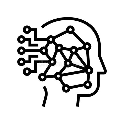 Machine Learning Big Data Line Icon Vector Illustration Stock Illustration Illustration Of