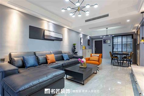愉景南苑95平米现代简约风格精品案例衡阳名匠装饰