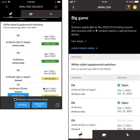 Season Summaries View Ihunter
