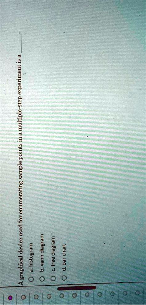 A Graphical Device Used For Enumerating Sample Points In A Multiple Step Experiment Is A A