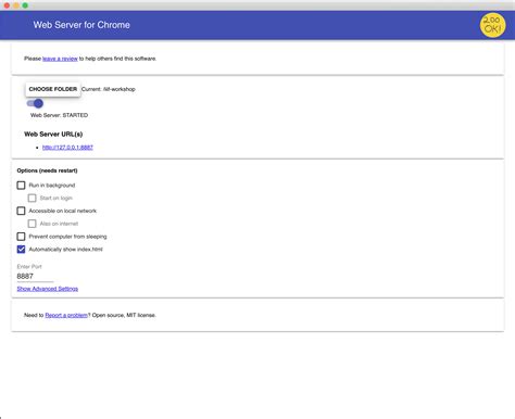 web server for chrome · iiif online workshop