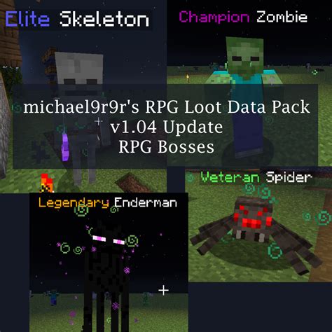 RPG Loot Mobs Dungeons Data Pack Minecraft Data Pack