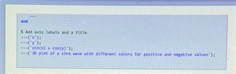 Solved This Code Creates A 3D Plot Of The Sine Wave Chegg
