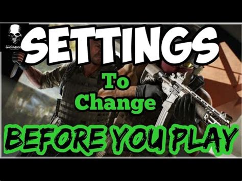 Ghost Recon Breakpoint BEFORE YOU PLAY SETTINGS TO CHANGE TIPS YouTube