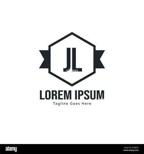 Initial Jl Logo Template With Modern Frame Minimalist Jl Letter Logo