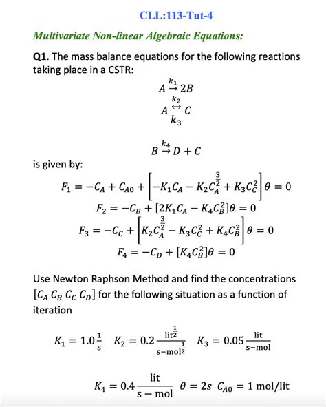 Cll113 Tut 4 Multivariate Non Linear Algebraic
