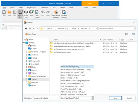 Import And Export In Spreadsheet For Winforms Winforms Controls
