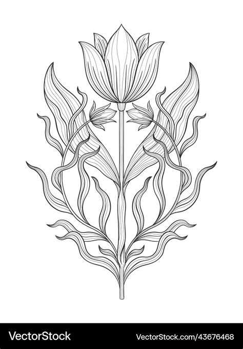 Art Nouveau Line Art