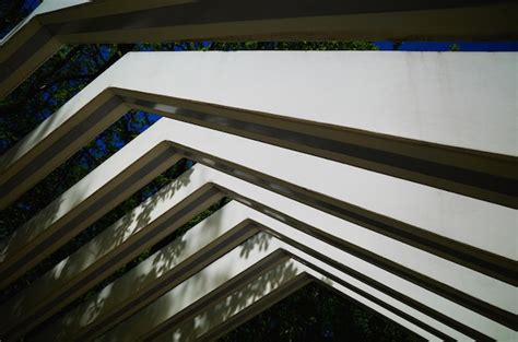 Premium Photo Strict Geometric Architecture Lines At Summer Park