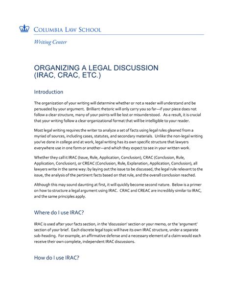 What Is Irac Format Irac How To Write About Legal Cases Briefing A