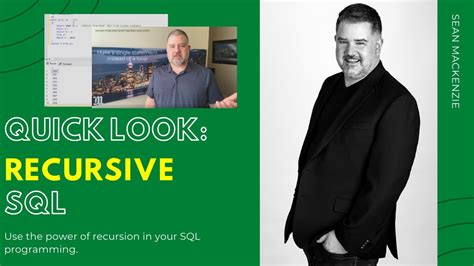 Recursive Sql Simplify Your Queries Using Recursion Youtube