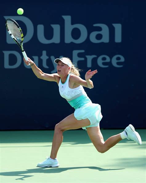 Caroline Wozniacki Flashing Her White Panties At The Wta Dubai Duty Free Tennis Porn Pictures