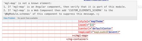 Angular 12 Error Mgl Map Is Not A Known Element Using Vscode Angular Language Service · Issue