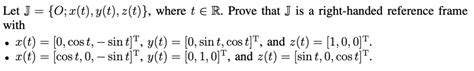 solved let j {o x t y t z t } where t∈r prove that j is