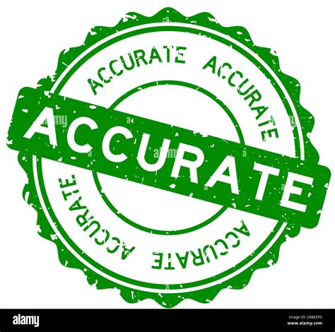 Grunge Green Accurate Word Round Rubber Seal Stamp On White Background