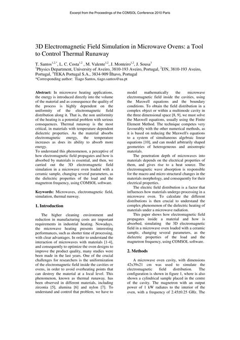 3d Electromagnetic Field Simulation In Microwave
