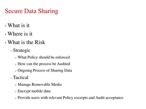 ppt secure data sharing strategy and policy enforcement powerpoint