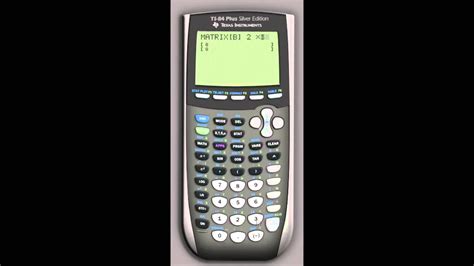 Ti 84 Matrix Introduction Youtube