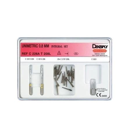 Set Of Endodontic Posts Unimetric Titanium 208l Dentsply Dentstore