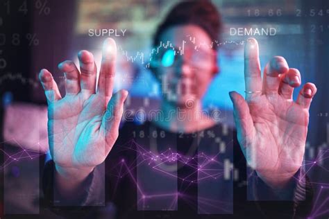 hands of woman vr algorithm and hologram coding for web business