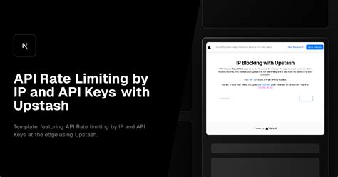 Api Rate Limiting By Ip And Api Keys With Upstash