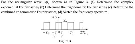 Solved For The Rectangular Wave X T Shown As In Figure 3 A
