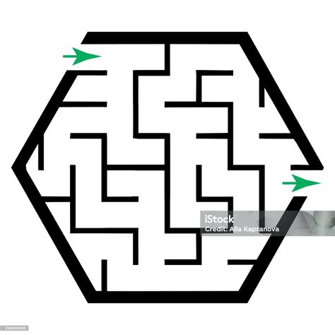 Simple Labyrinth Stock Illustration Download Image Now Abstract