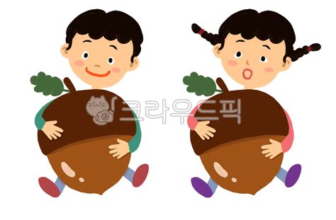 도토리 가을 도토리어린이 도토리합성 도토리일러스트 사진 이미지 일러스트 캘리그라피 Jacha작가
