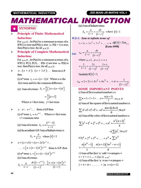 Xi Maths Chapter 4 Mathematical Induction 68 83 Pdf Numbers