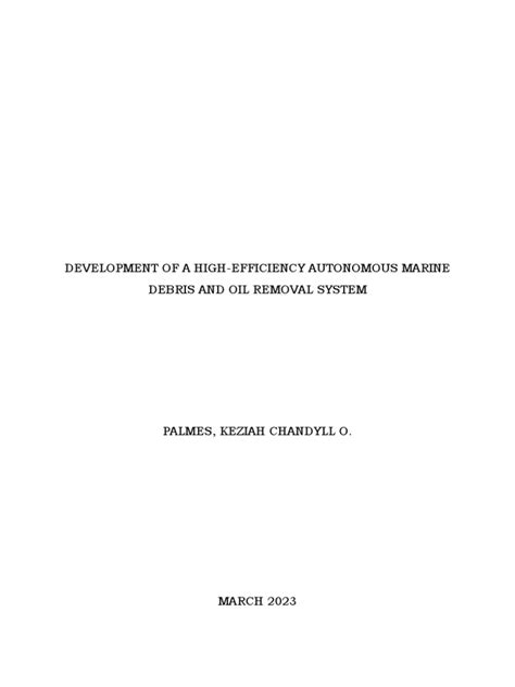 Development Of A High Efficiency Autonomous Marine Debris And Oil Removal System Download Free