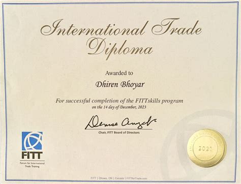 Dhiren Bhoyar On Linkedin Fitt Internationaltrade Citp Professionaldevelopment