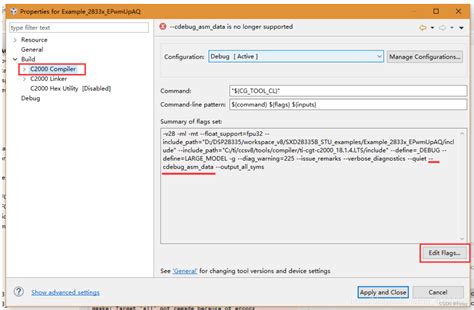 Ccs91导入f28069m例子工程 遇到的一些问题ccs中edit Build Flags Csdn博客 Ccs91导入f28069m例子工程 遇到的一些问题ccs中edit Build Flags Csdn博客