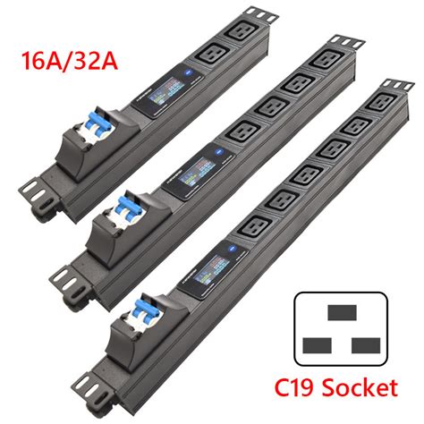 Multifunctional Digital Display Watch With Air Switch Pdu Power Distribution Unit Iec C19 Socket