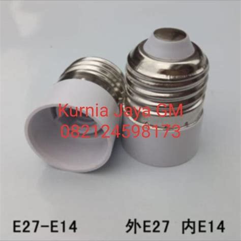 Jual Fiting Conventer Lampu E27 Ke E14 Fiting Over E27 E14 Over