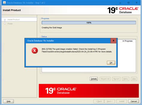 Oracle 19c Golden Image Creation Routinely Fails At 99 Oracle Forums