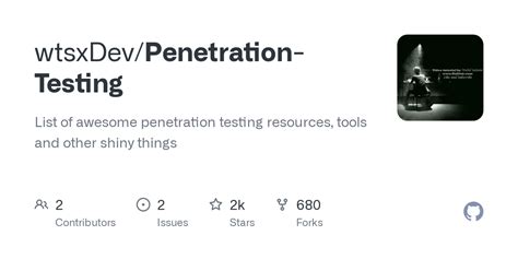 github wtsxdev penetration testing list of awesome penetration testing resources tools and