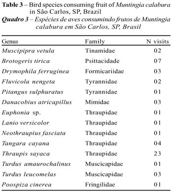 Brasil Reproductive Ecology Of The Exotic Tree Muntingia Calabura L