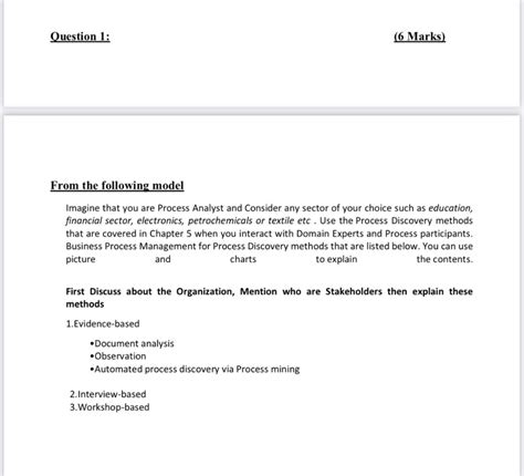 Solved Question 1 6 Marks From The Following Model