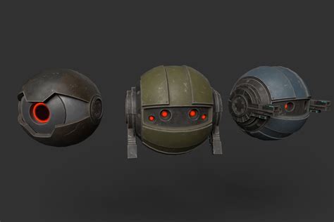 Scifi Drones 3d Props Unity Asset Store