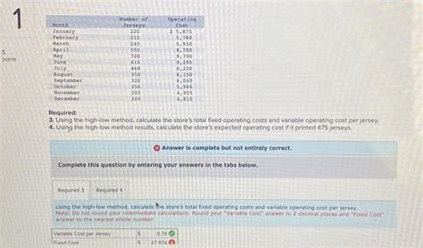 solved required 3 using the high low method calculate the