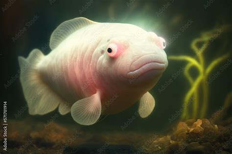 Blobfish Glowing Concept Of Deep Sea Bioluminescence And Unusual
