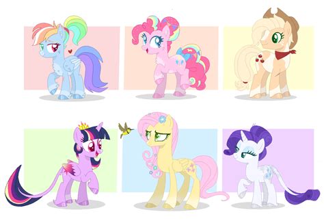 Mane Six By Milkkbottle On Deviantart