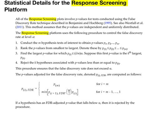 Solved What Is The Statistical Method Used In Response Screening For